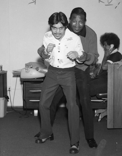 Robinson and a young boxer — Calisphere