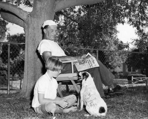 Man takes heat beating — Calisphere