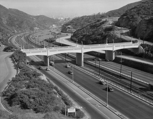 Cahuenga Pass and Mulhulland Highway Bridge — Calisphere