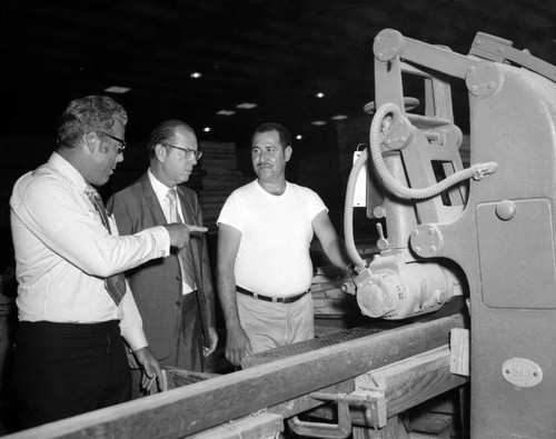 Kenneth Hahn visits Modern Materials Co — Calisphere