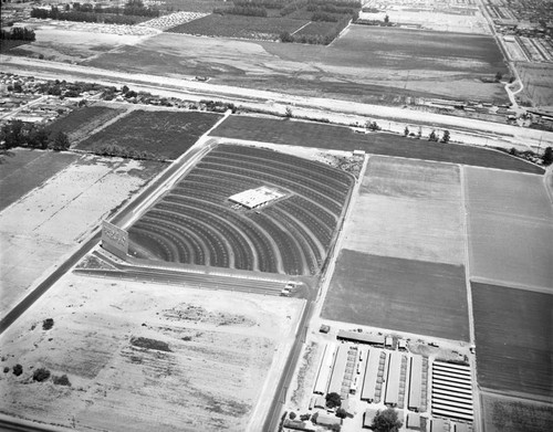 Pacific Drive-In, Santa Ana, looking east — Calisphere