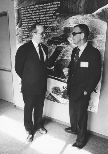 Joseph Duffey and Kenneth Donahue at the King Tut exhibition — Calisphere