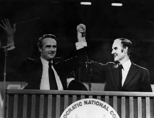 McGovern and Eagleton at rally — Calisphere