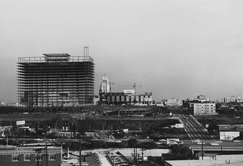 General Office Building and Music Center under construction — Calisphere