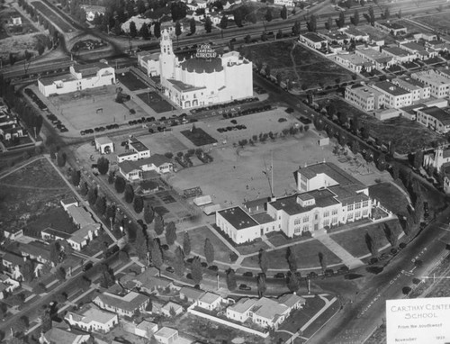 Carthay Center School, aerial view — Calisphere