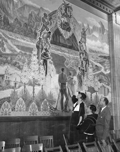 Mural in California State Building — Calisphere