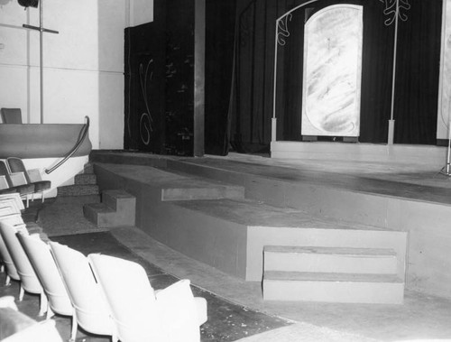 Front row view, Civic Playhouse — Calisphere