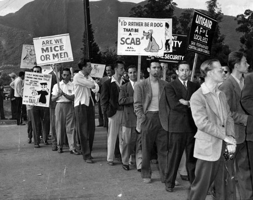 Cartoonists Guild picketing — Calisphere