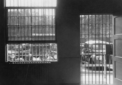 Looking out of the jail, L.A. City Jail — Calisphere
