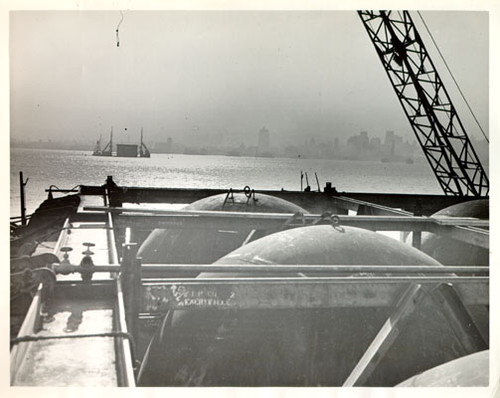 [Caissons used during construction of the San Francisco-Oakland Bay ...