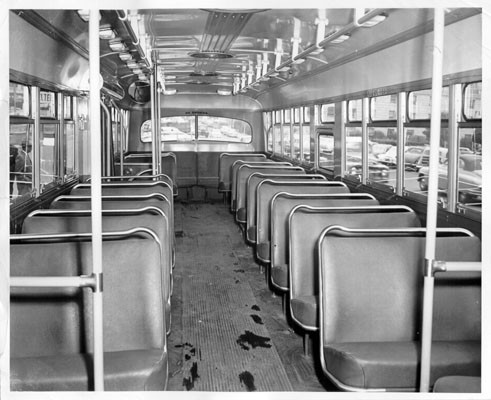 [Interior of a Muni bus] — Calisphere