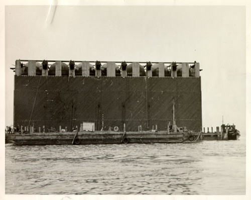 [Caisson used during construction of the San Francisco-Oakland Bay ...