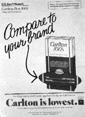 U.S. Gov't Report: Carlton Box 100's 1mg tar, 0.1 mg nicotine — Calisphere