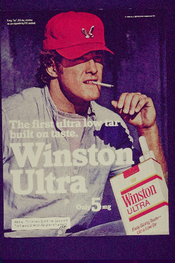 The first ultra low tar built on taste. Winston Ultra — Calisphere
