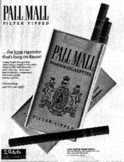 Pall Mall Filter Tipped. . .the long cigarette that's long on flavor ...
