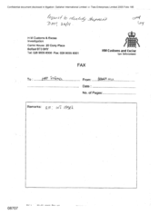 [Letter from Martin Crossan to HM Customs & Execise regarding the Cargo ...
