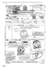[Customs Exit / Entry certificate for Rais Hassan Saadi Logistics LLC ...