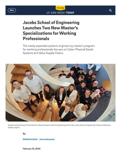 Jacobs School of Engineering Launches Two New Master’s Specializations ...