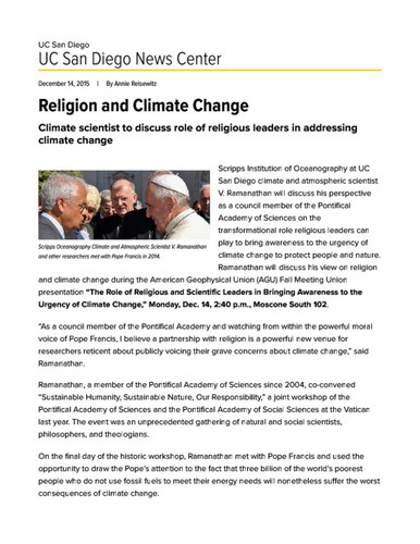Religion and Climate Change — Calisphere