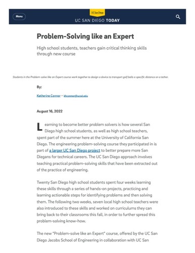 Problem-Solving like an Expert — Calisphere