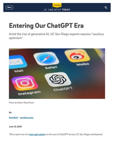 Entering Our ChatGPT Era — Calisphere