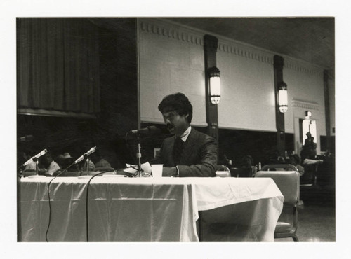 Testifier at Senate hearing on Senate bill 2116 — Calisphere