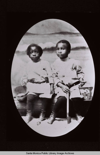 Vernon and Donald Brunson (left to right) photographed on the Santa ...