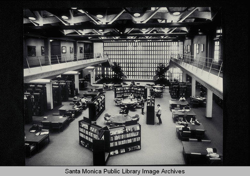 Main reading room, Santa Monica Public Library, 1343 Sixth Street ...