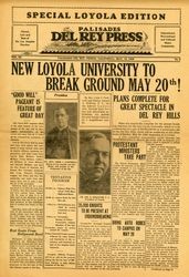 Palisades Del Rey Press Special Loyola Edition, May 12, 1928 — Calisphere