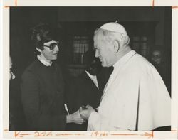 Sister Mary Milligan, R.S.H.M., and Pope John Paul II — Calisphere