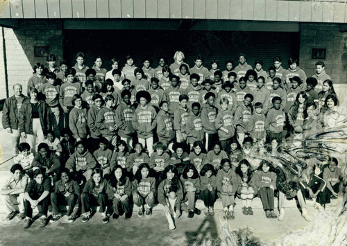 Spurgeon Intermediate School track team, 1979 — Calisphere