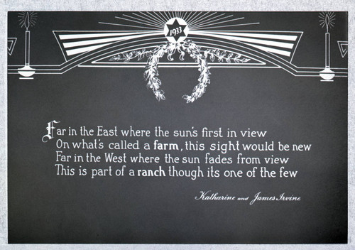 Christmas Card from Katharine and James Irvine II — Calisphere