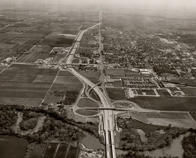 Stockton - Views - 1960 - 1980: Aerial, looking north — Calisphere