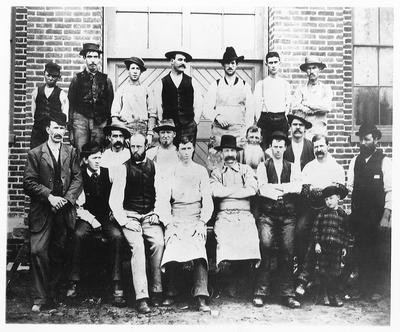 Labor and Laboring Classes - Stockton: Holt Wheel Factory employees ...