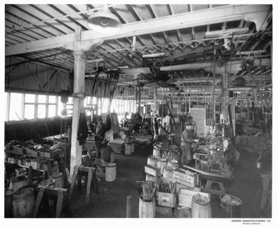 Factories - Stockton: Interior of Harris Manufacturing Co. factory ...