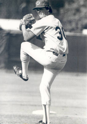 All-American Pitcher Don August, 1984 Chapman baseball team — Calisphere