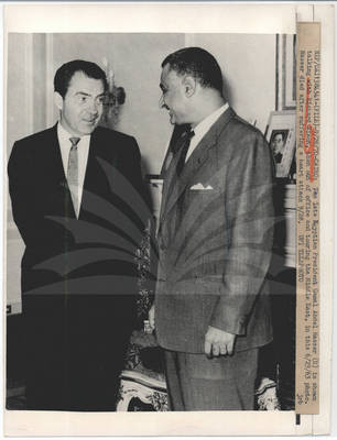 Nixon with Egyptian President Gamal Abdel Nasser — Calisphere