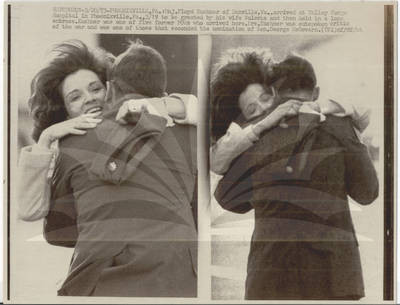 POW Floyd Kushner Greeted by Wife — Calisphere