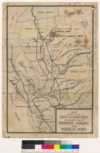 Map showing part of State of California also location of Mammoth ...