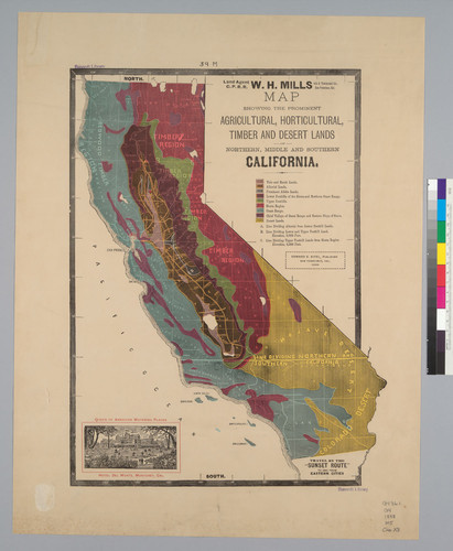 Map showing the prominent agricultural, horticultural, timber and ...