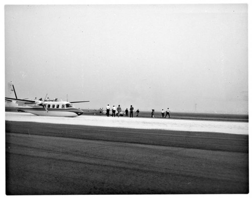 Foaming runway at Long Beach Airport — Calisphere