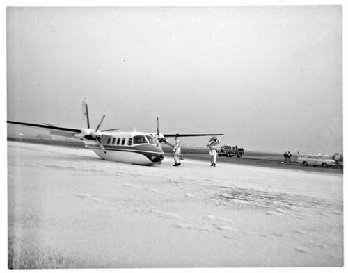 Foaming runway at Long Beach Airport — Calisphere