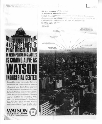 Advertising for Watson Industrial Center — Calisphere