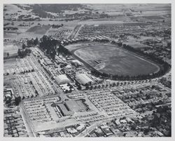 Aerial view of the Sonoma County Fairgrounds, Santa Rosa, California ...
