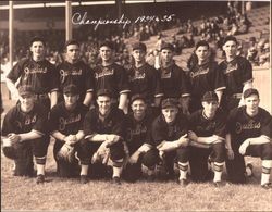 Championship team photograph of the Julius baseball team during their ...