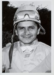 Portrait of jockey Jimmy Miranda at the Sonoma County Fair Racetrack ...