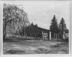 Photograph of painting of a barn by Kay Kettle, Santa Rosa, California ...