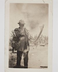 William A. Urton and his musical instrument, El Verano, California ...