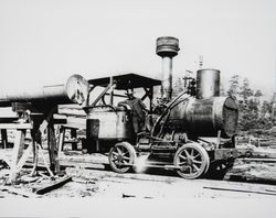 Duncan Mills Land and Lumber steam engine, Duncan Mills, California ...