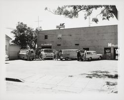 Bruner's trucks parked behind the Bruner Building, Santa Rosa ...